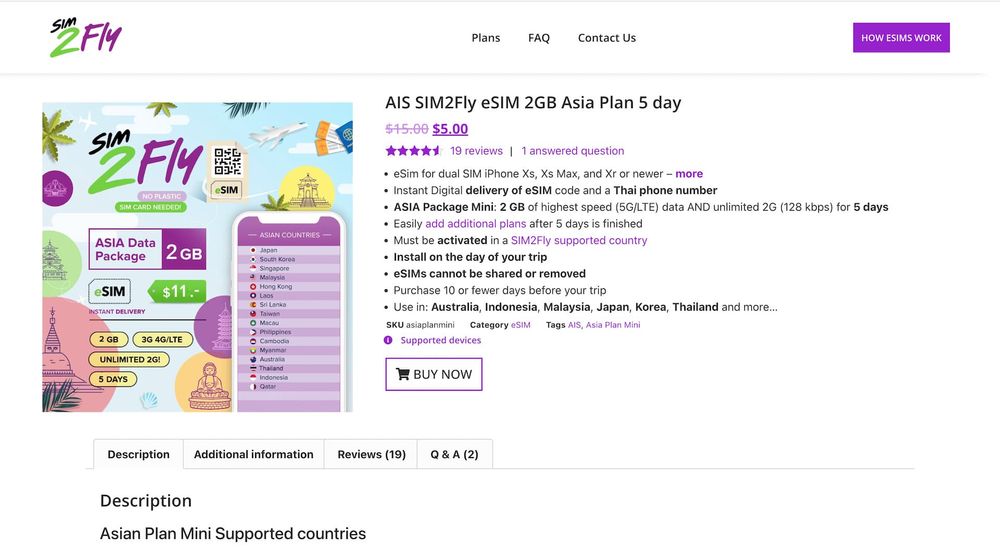 How to buy AIS SIM2FLY eSIM