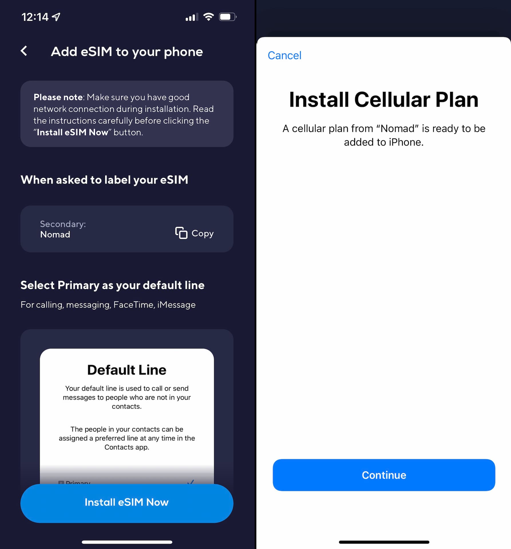 Nomad eSIM の購入とインストール方法